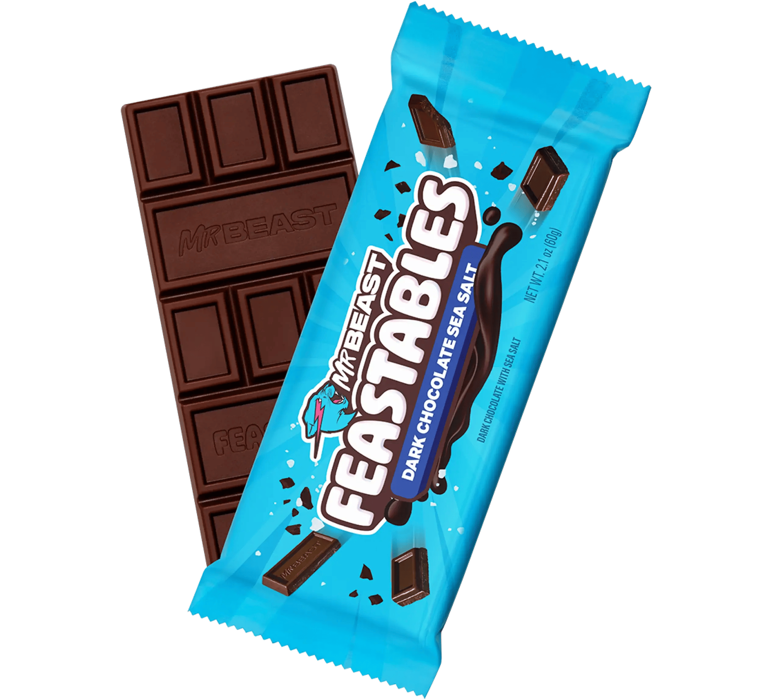 Feastables Mr Beast Dark Chocolate Sea Salt Bar 60g - (USA Import ...